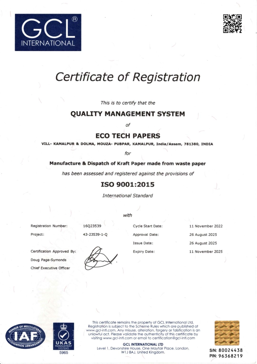 Product - Ecotech papers